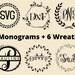 Circle Monogram Svg, Keychain Svg, Circle Monogram Font, Circle ...