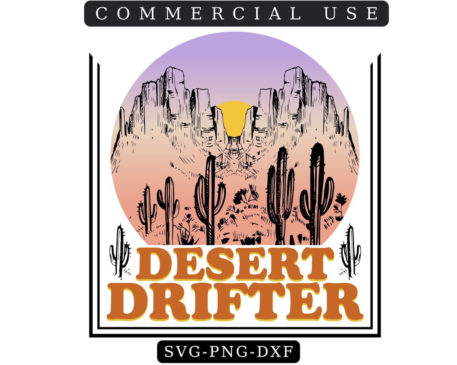 DESERT DRIFTER PNG Road to Nowhere Png western Png Western - Etsy