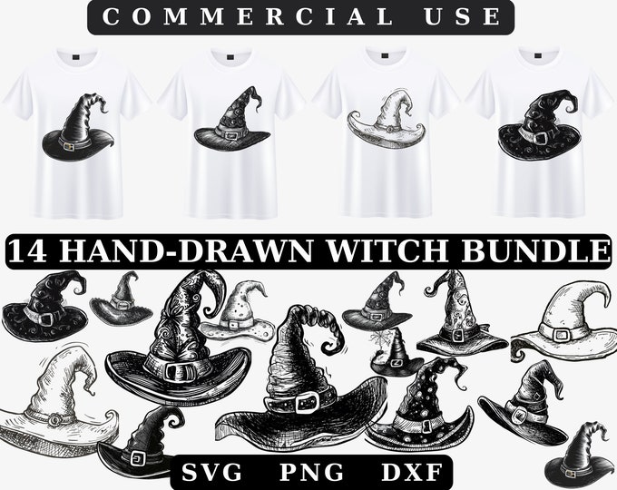 Bat Witch Hat PNG Clipart, 12x Halloween Bats Clip Art Set, Printable ...