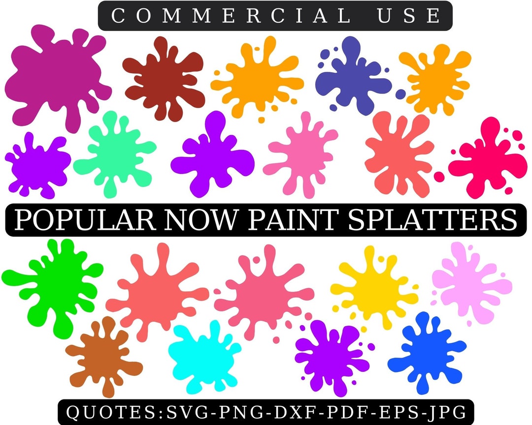 PAINT SPLATTER SVG, Paint Stroke Svg, Splash Svg, Drip Svg, Paint ...