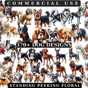 Watercolor Puppy Clipart, 370 Dog Breeds Clipart Bundle, Puppy Dog ...