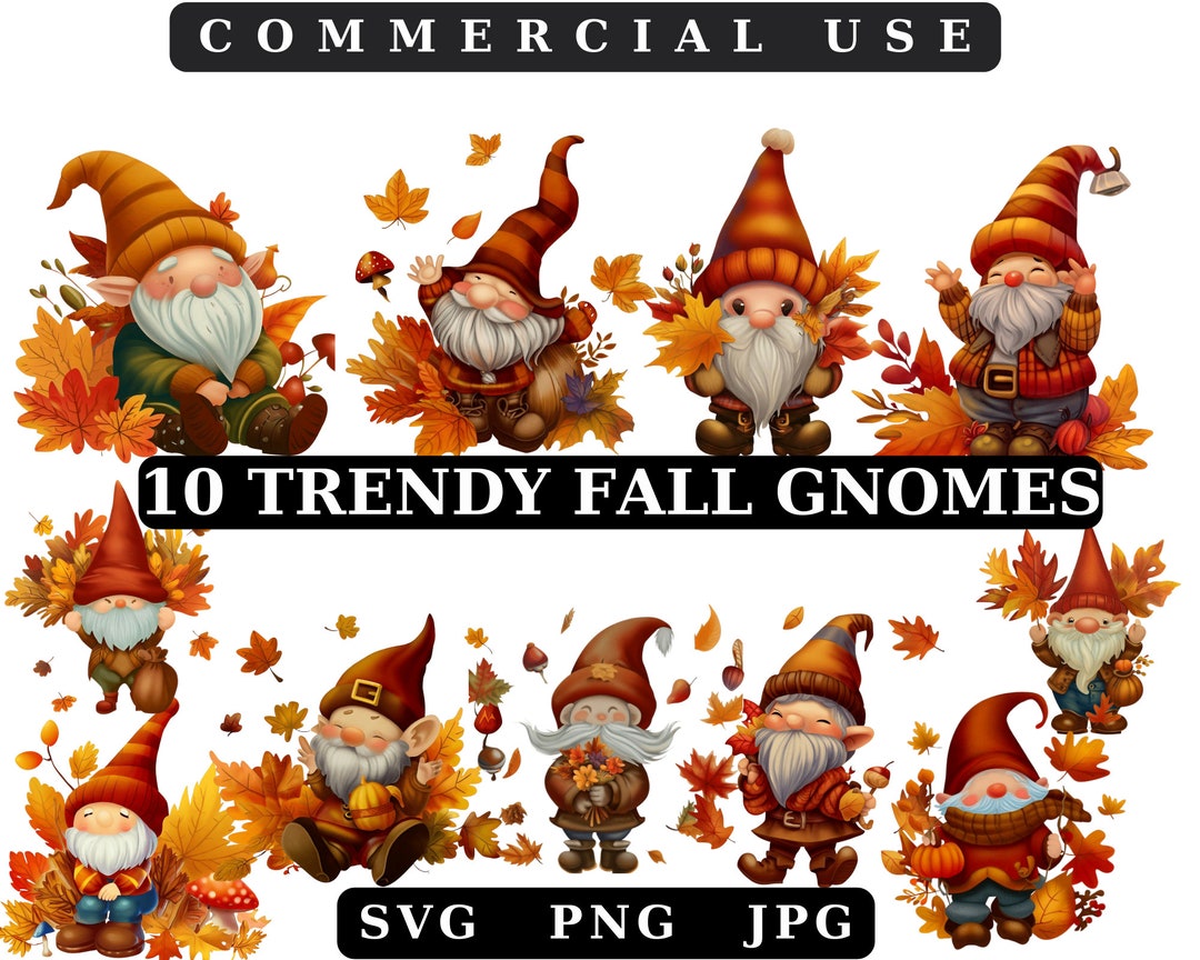 Autumn Gnomes Clipart,autumn / Fall Gnome With Pumpkins,thanksgiving ...