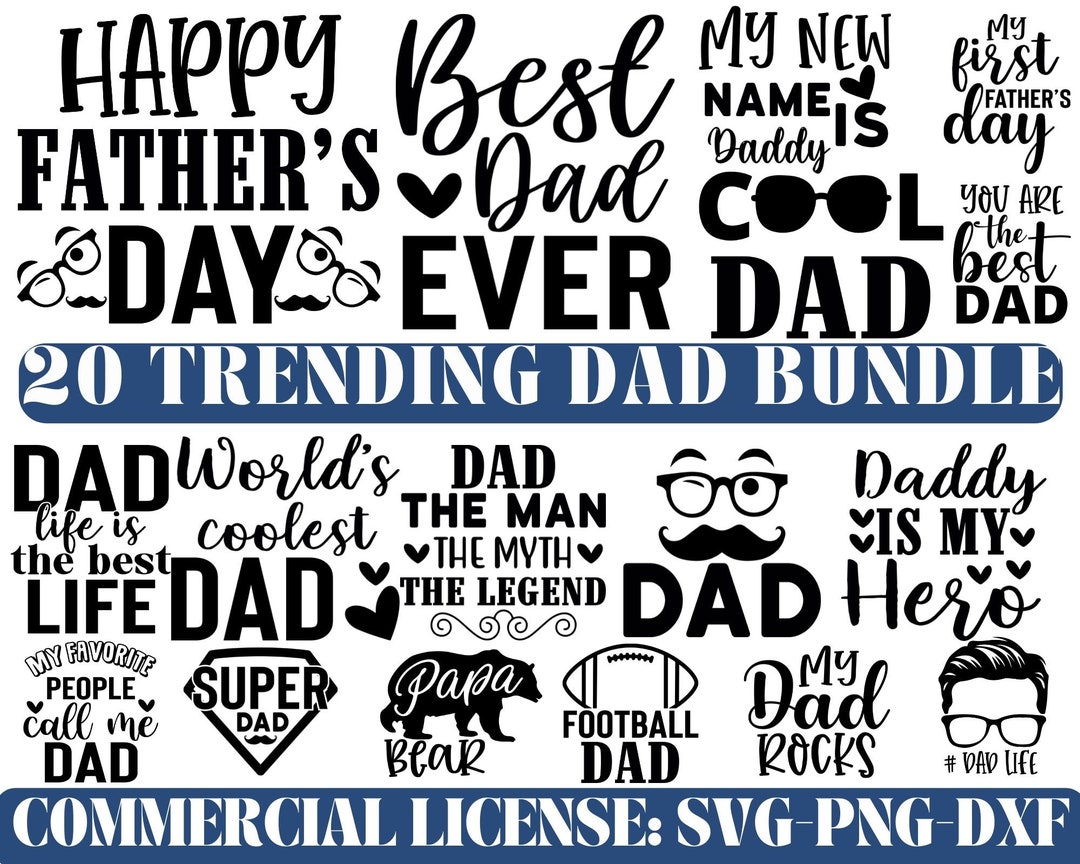 Fathers Day SVG Bundle - Fathers Day SVG - Best Dad - Fanny Fathers Day ...