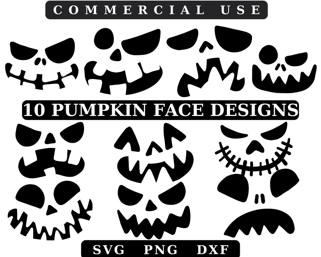 Halloween Pumpkin Faces Svg,pumpkin Svg,pumpkin Bundle Svg,smiling Svg ...