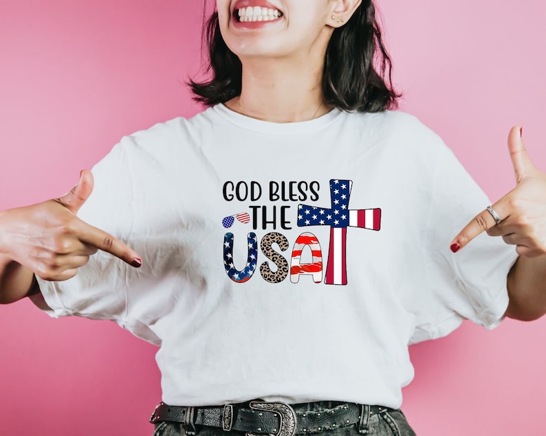 God Bless the USA Svg Png Dxf 4th of July Lady Svg PNG File | Etsy