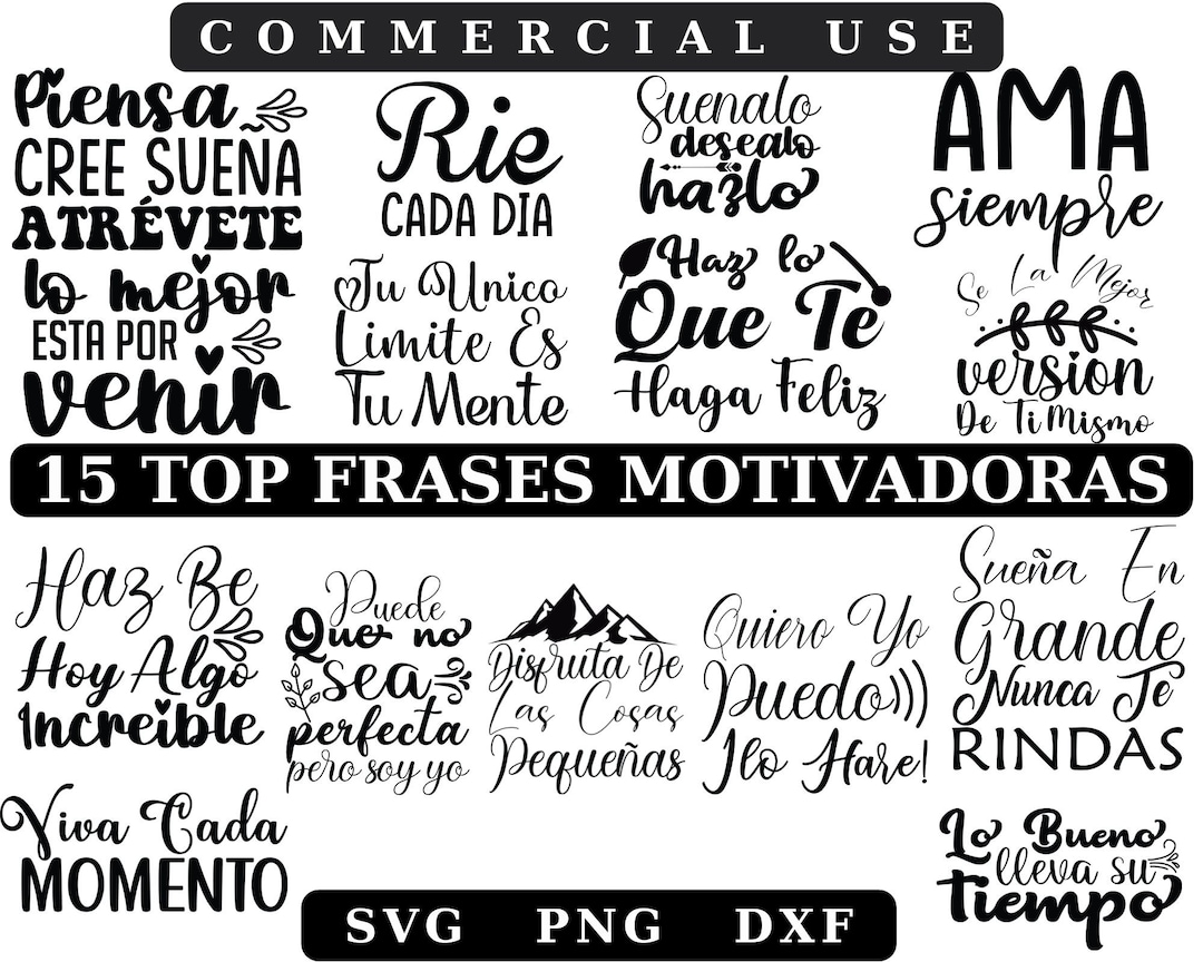 Spanish Christian Quotes SVG Bundle: Latina PNG, Frases Biblicas ...