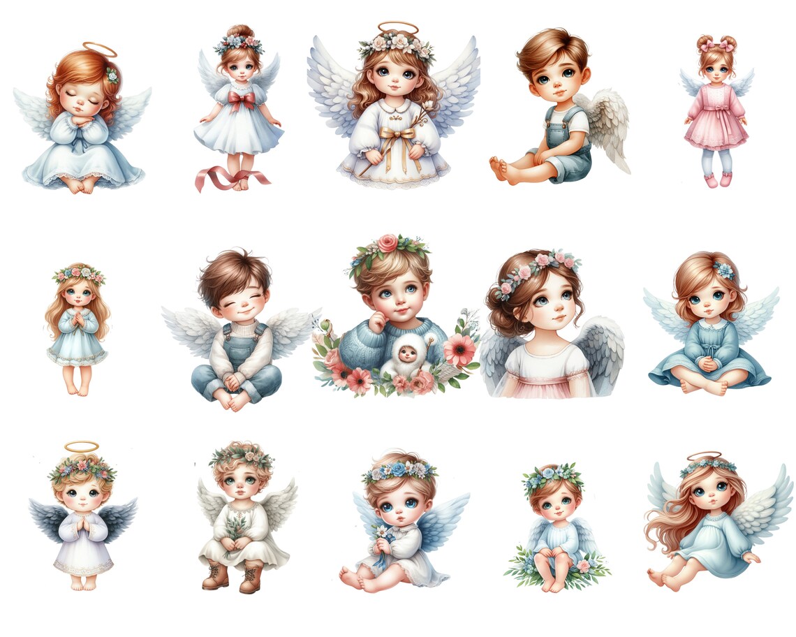 Kind Engel Clipart Png-Dateien süsse Engel Illustration Engel Kunst ...