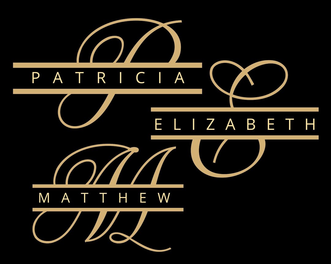 Fancy Monogram SVG, Fancy Alphabet SVG, Luxurious Script SVG, Monogram ...