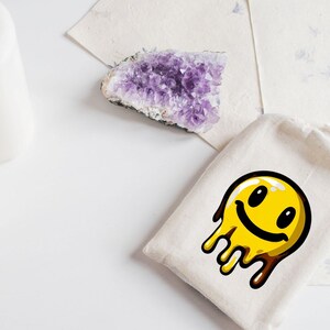 Dripping Smiley Face SVG PNG: Groovy Melted Halloween Clipart (digital ...
