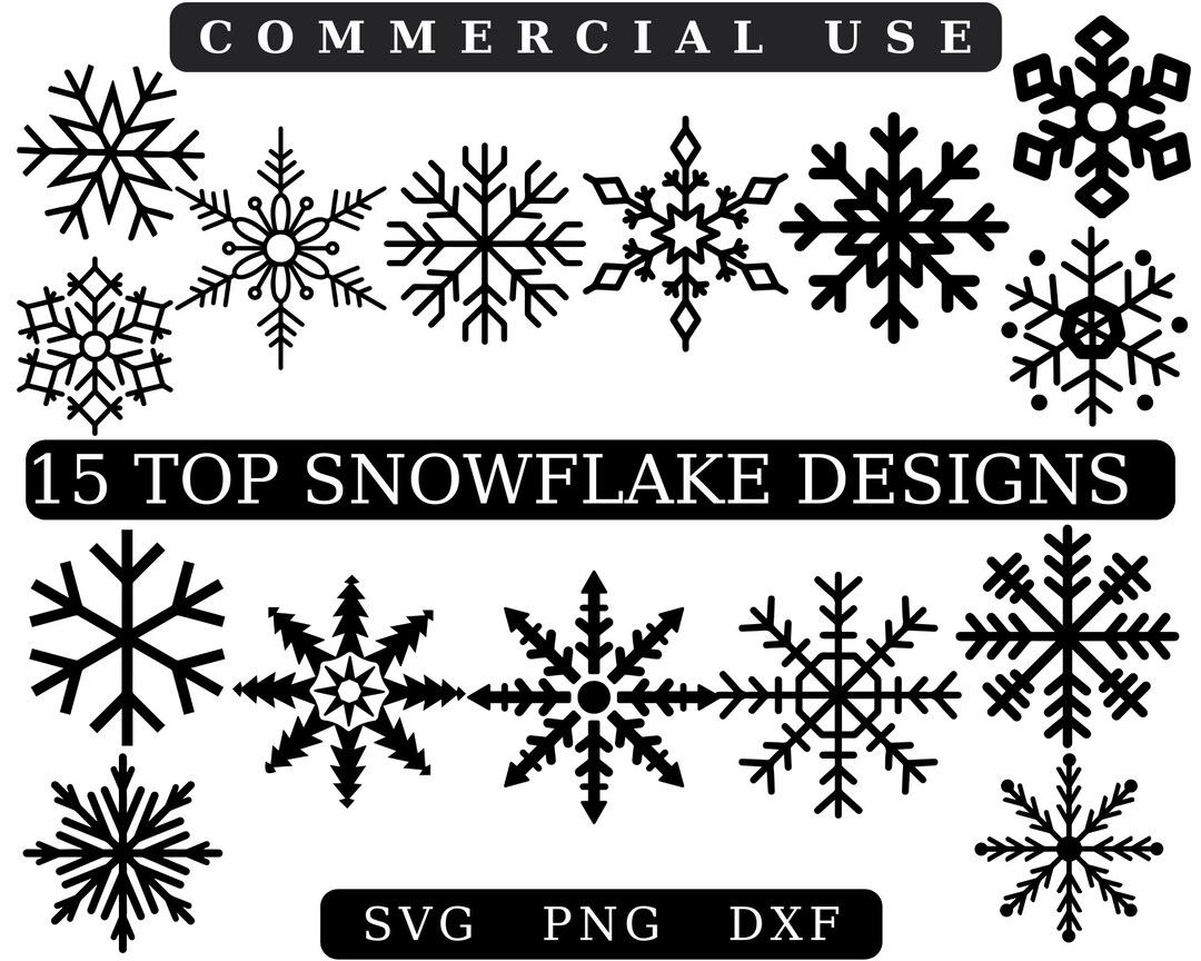 Snowflake Svg Bundle,snowflake Svg, Snowflake Clipart,snowflake Cut ...