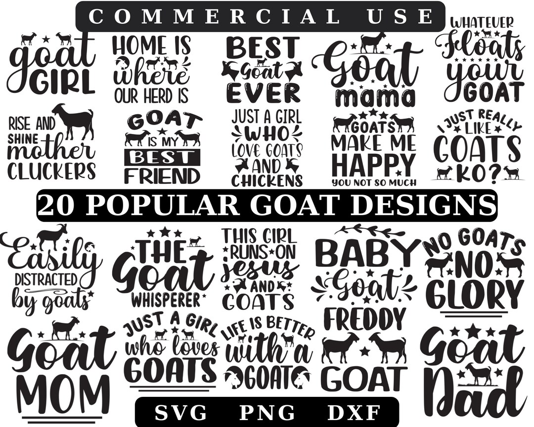 Goat SVG Bundle, Goat SVG, Farm Animal Svg,goat Lover Svg, Goat Owner ...