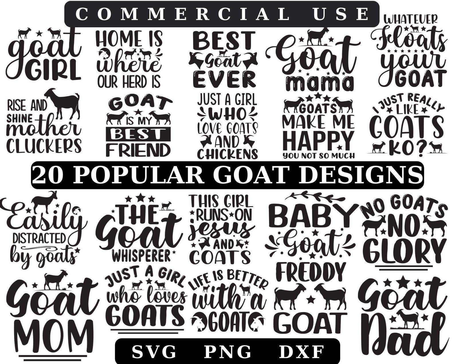 Goat SVG Bundle Goat SVG Farm Animal Svggoat Lover Svg - Etsy