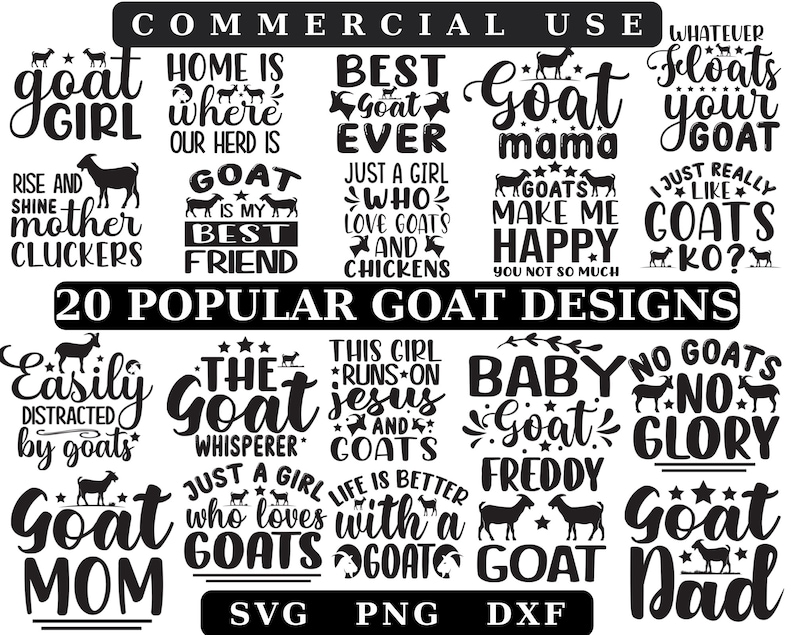 Goat SVG Bundle, Goat SVG, Farm Animal Svg,goat Lover Svg, Goat Owner ...