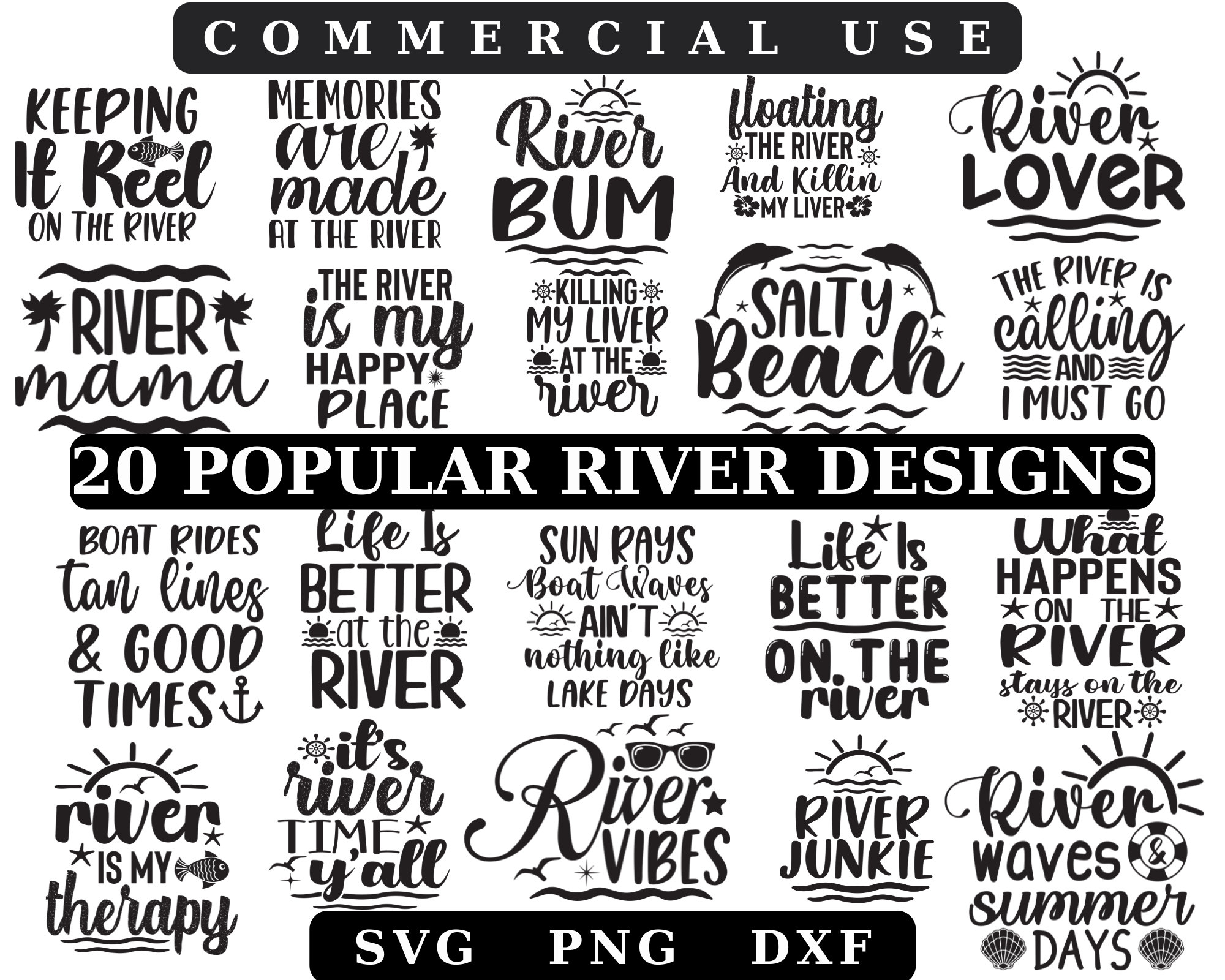 River Svg Bundle Summer Svg Designs River Svg River Svg - Etsy UK