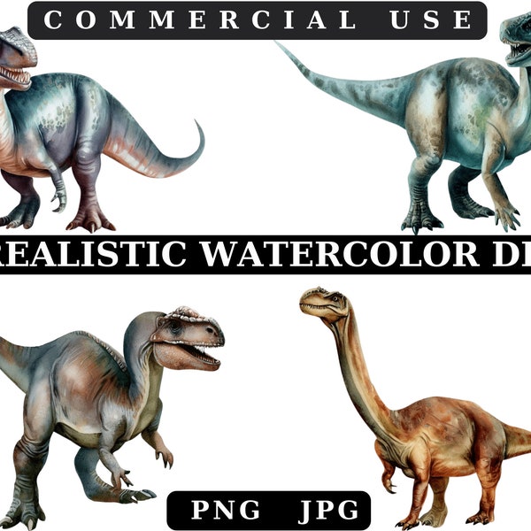 Realistic Dinosaur Clipart - Etsy