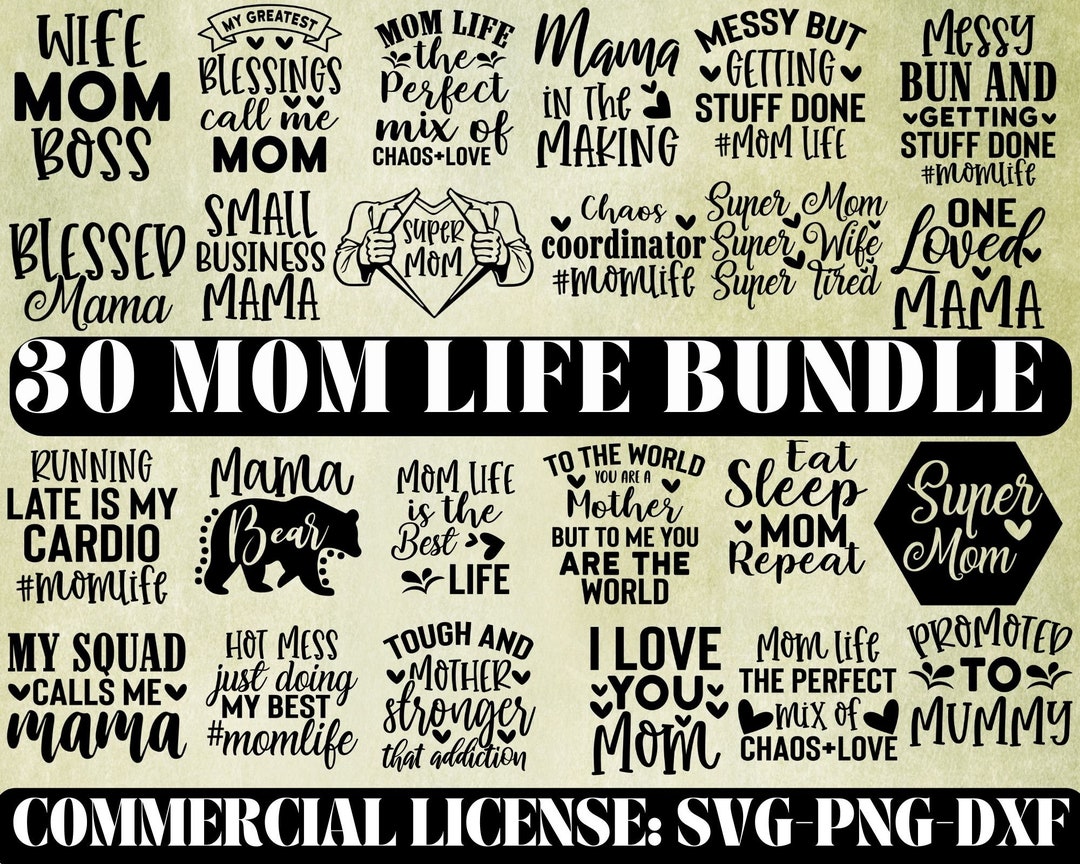 Momlife Svg - Mom Life Png - Mom Svg - Svg Files for Cricut - Mom Svg ...