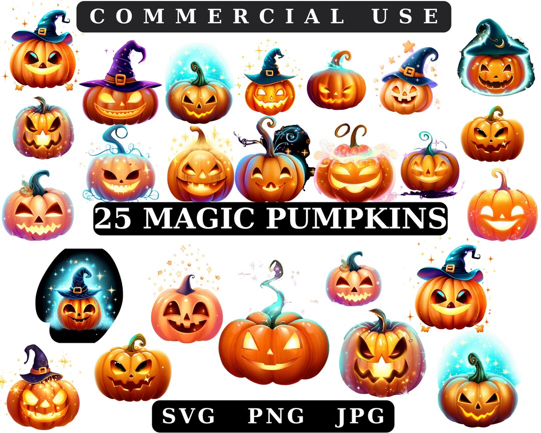 Magical Pumpkin Svg Png, Fancy Witchy Pumpkin, Autumn Clipart,funny ...