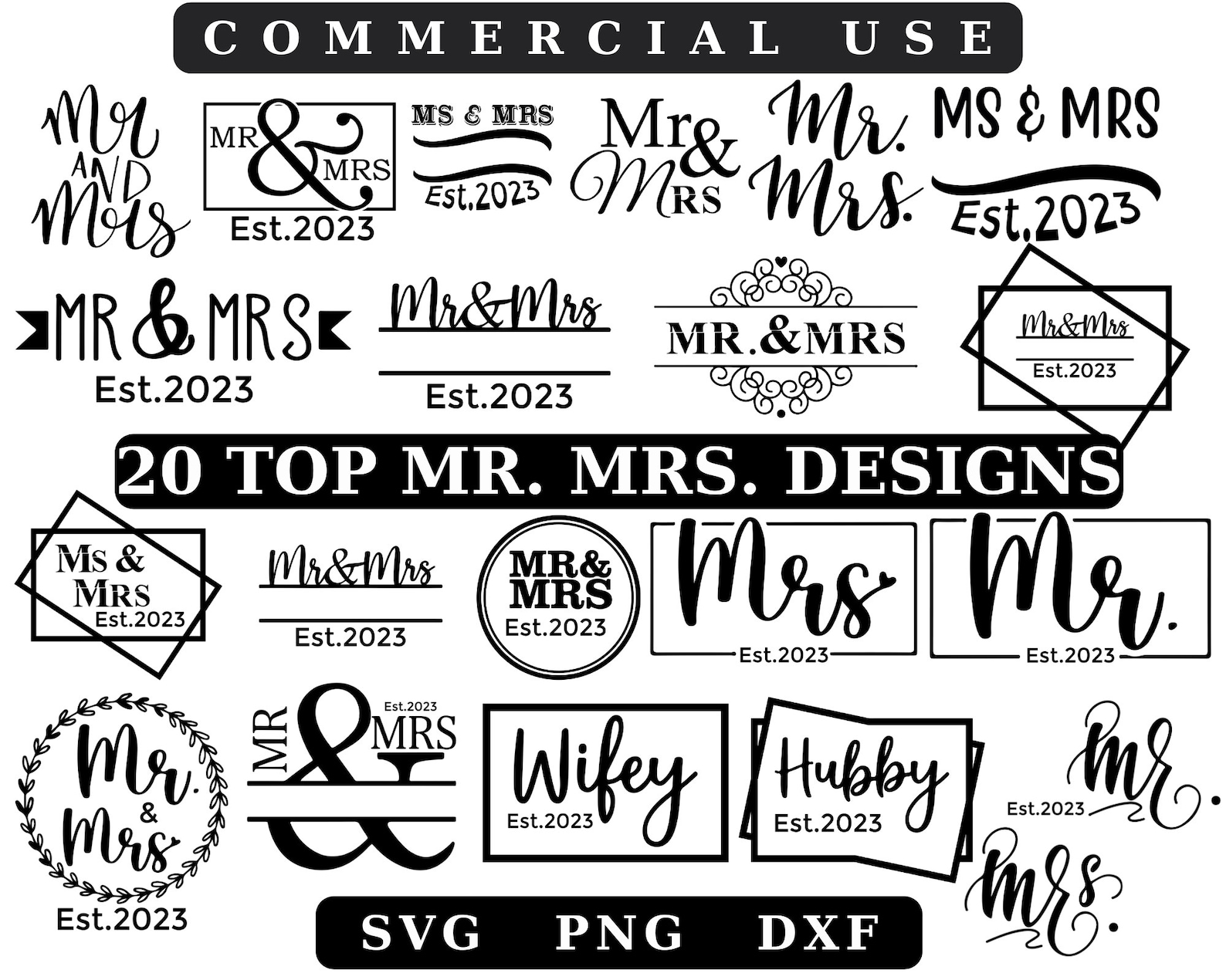 Mr. Mrs. Svgmr. and Mrs. SVG Designmr Svg Mrs Svgmr Broke - Etsy