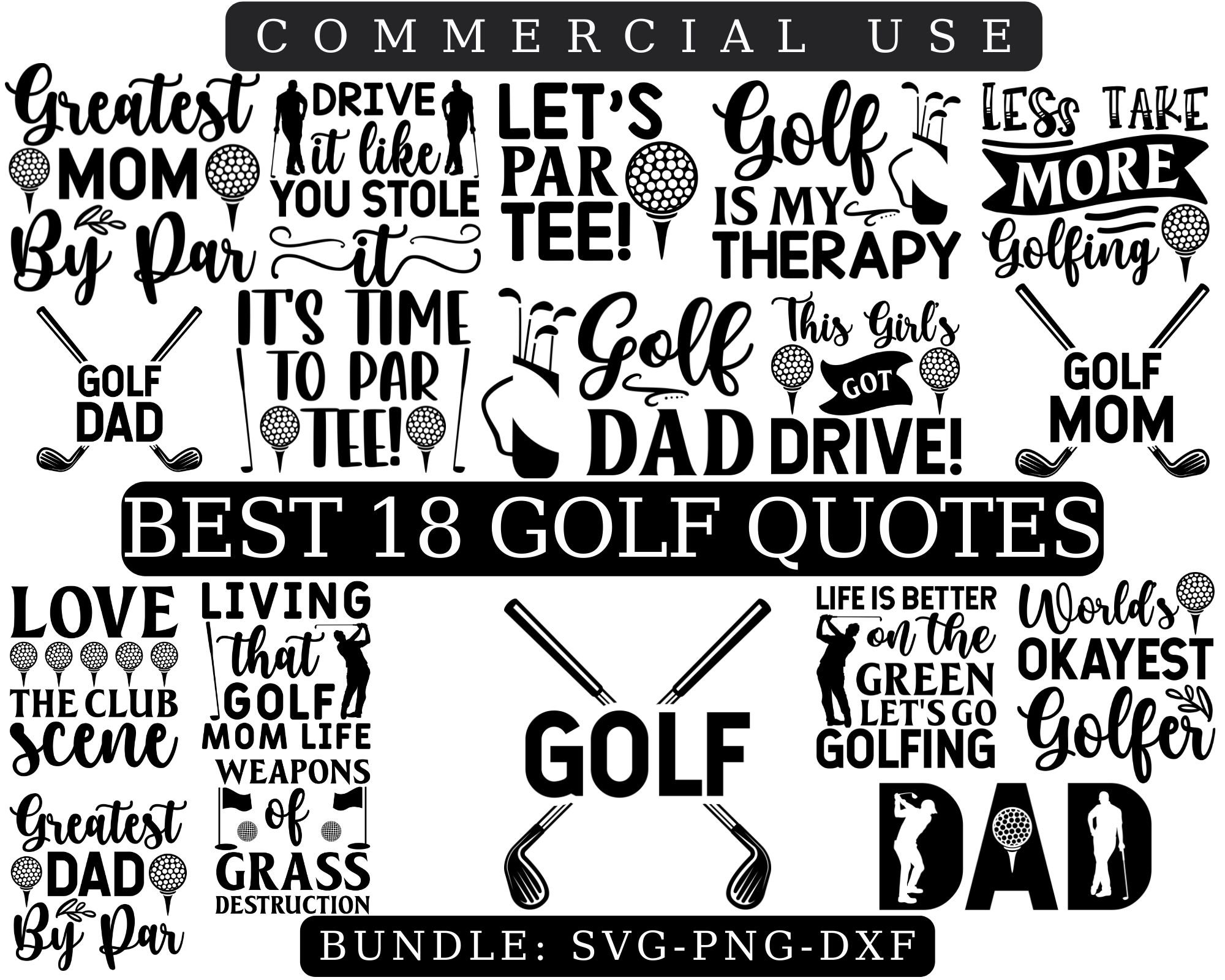 Golf SVG BUNDLE Golfing Svg Golf Quotes Funny Quotes Svg - Etsy