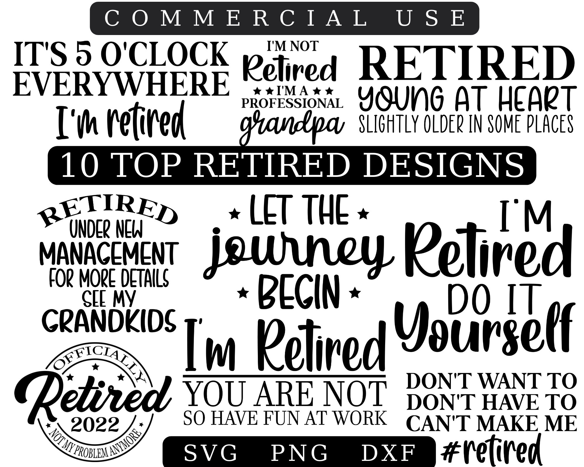 Retirement Sublimation Designs Downloads - Etsy
