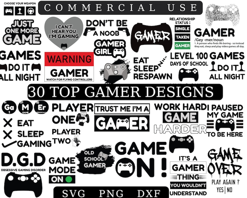 Gamer Svg Bundlegaming Svg Bundle Gamer Shirt Svg Gaming - Etsy