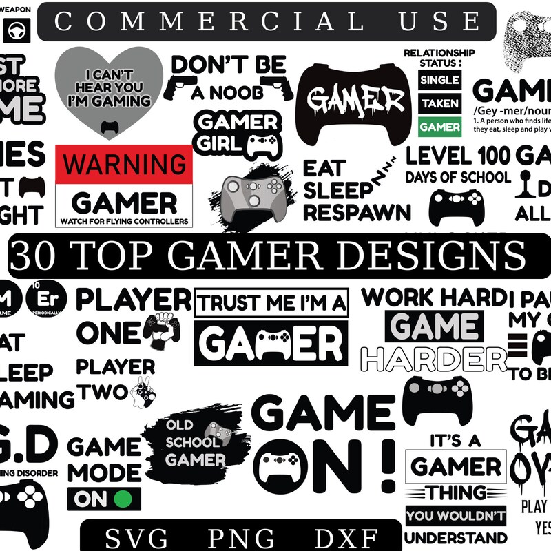 Gaming Svg - Etsy