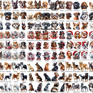 1200+ Puppy Clipart Bundle Dog Peeking Portrait Floral Standing Siting ...