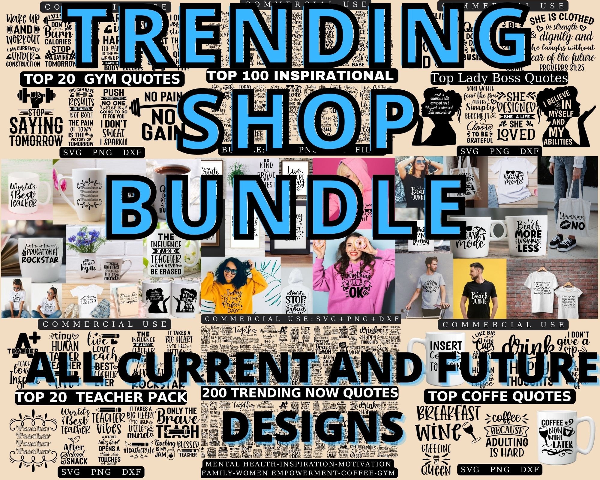 Trending Mega Bundle SVG PNG DXF Popular Now T-shirt Svg - Etsy