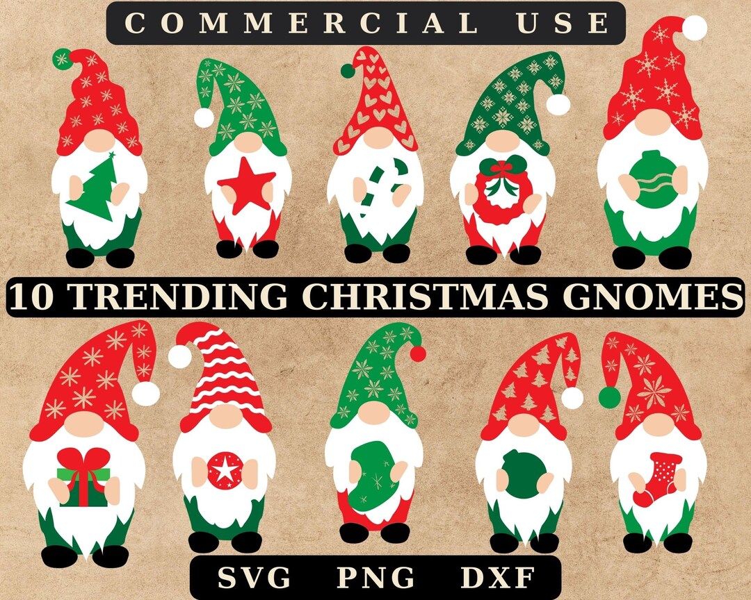 CHRISTMAS GNOMES SVG Bundle,little Gnomes Svg Bundle, Winter Gnomes ...