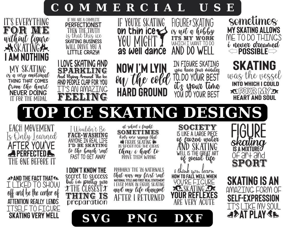 Ice Skating SVG Clipart Bundle: Figure Skating Vector (digital Download ...