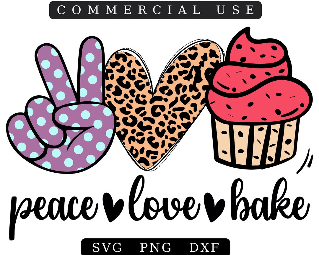 Peace Love Bake Png,peace Love Quote,peace Love Saying,peace Love ...
