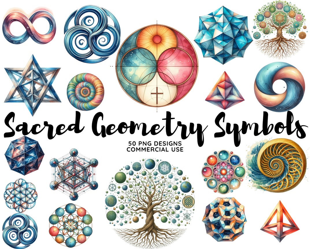 Sacred Geometry, Watercolor Symbols, Clipart, Premium, High-quality ...