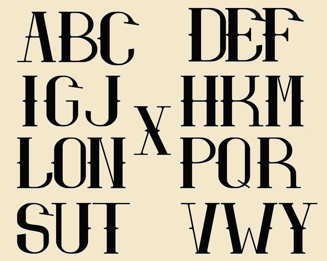 6 Monogram Fancy Font SVG Bundle Monogram Alphabets Monogram - Etsy