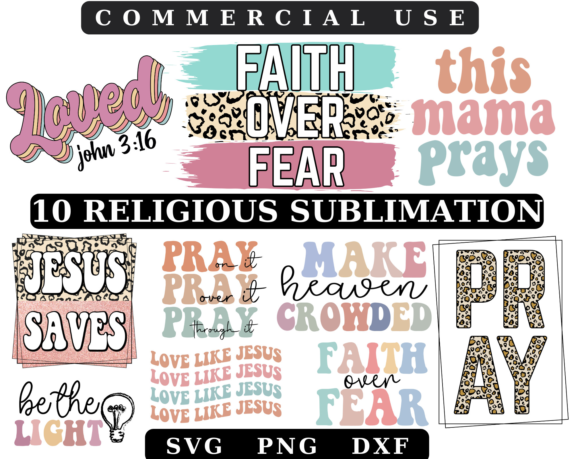 Religious Svg Bundlechristian Svg Pngblessed Svg Pngjesus - Etsy