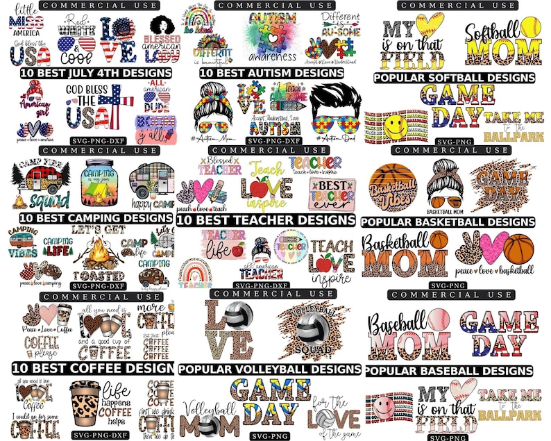 100 POPULAR NOW SUBLIMATION Svg Png Bundle Commercial - Etsy