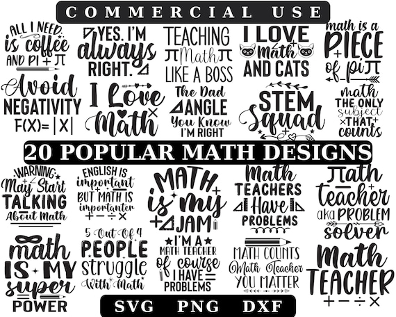 Math SVG Math Svg Bundle Math Teacher SVG Math Teacher - Etsy Australia