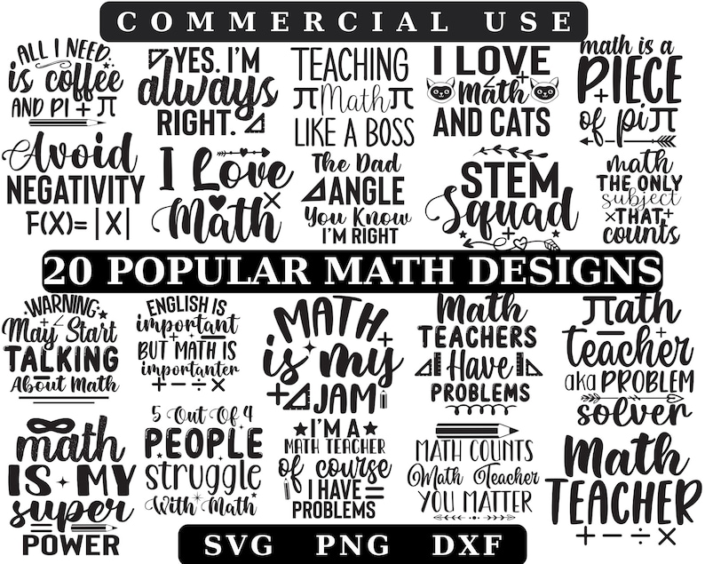 Math SVG Math Svg Bundle Math Teacher SVG Math Teacher - Etsy