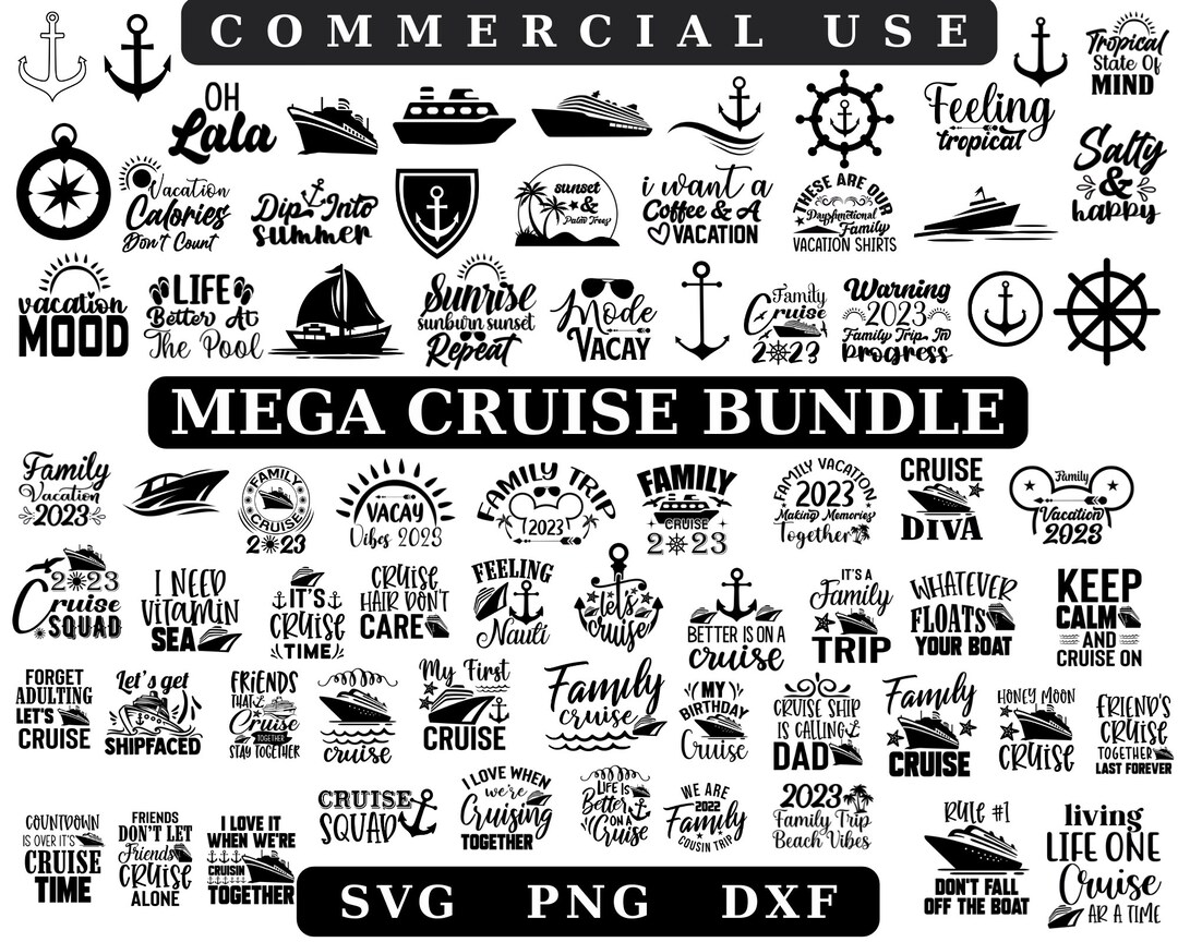 Cruise Mega SVG Bundle, Cruise Svg,the Cruise Ship Svg,salty Attitude ...
