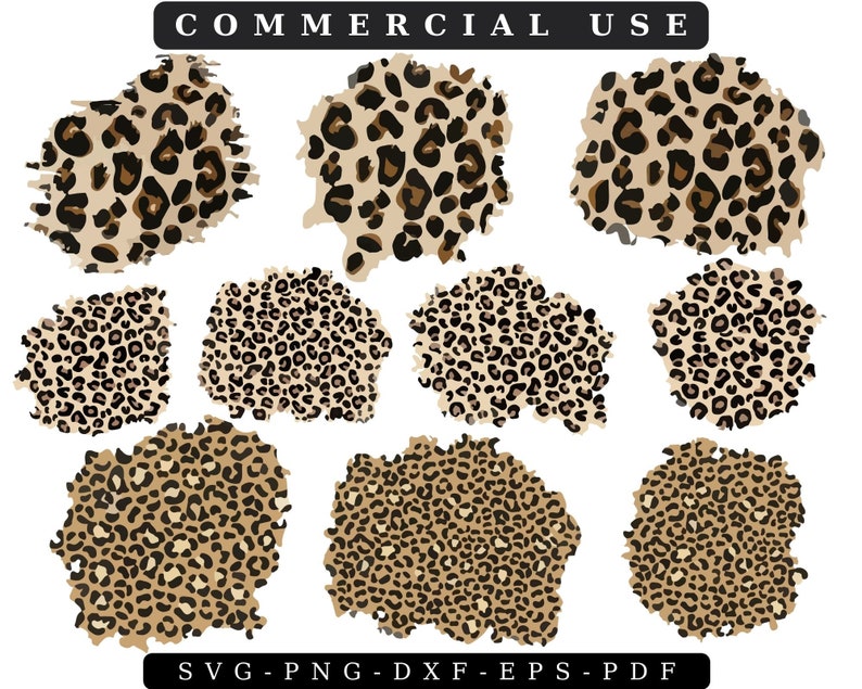 Leopard Print Patches PNG Leopard Svgleopard Patches - Etsy