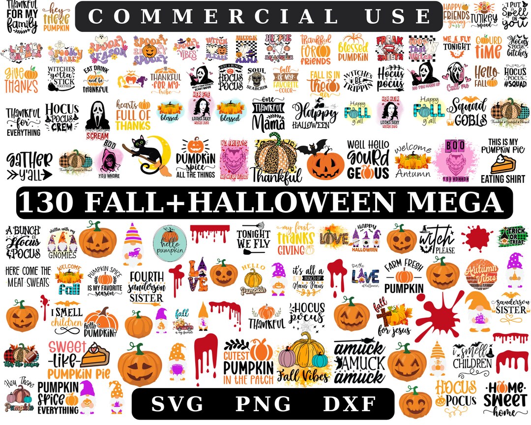 Mega Fall Halloween Bundle, Halloween Svg Bundle, Fall SVG Bundle ...