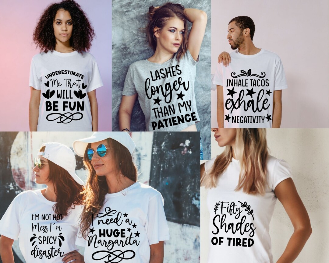 Funny T-shirt SVGS Bundle, Sarcastic Svg, Funny Svg, Funny Shirt, Sassy ...