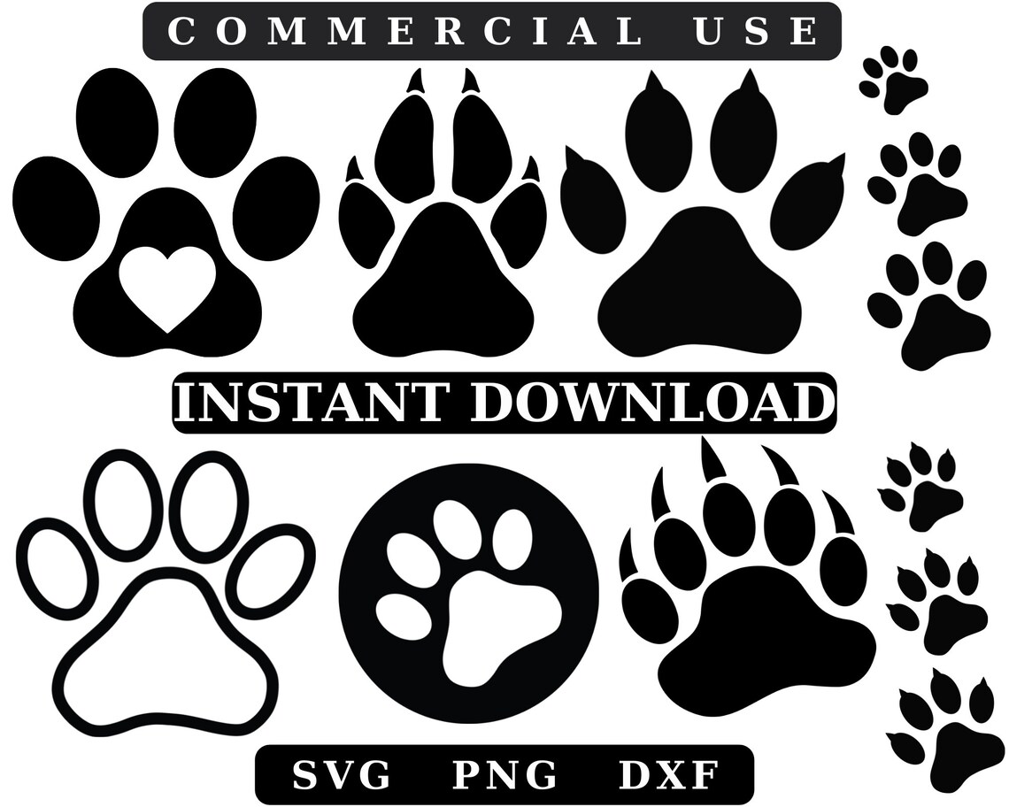 Paw SVG Dog Paw Svg Cat Paw Svg Pet Paw Svg Animal Paw - Etsy