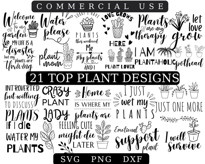 Plant Lover SVG Bundle Plant Svg Quotes Plant Svgplant - Etsy
