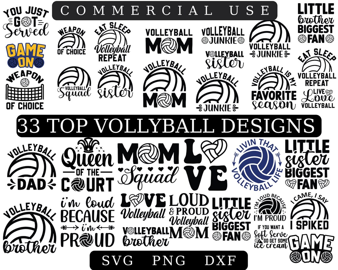 Volleyball SVG Collection: Sports Emblem Cut Files (digital Download ...