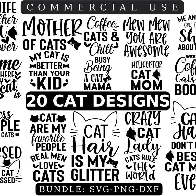 Cat Quotes Svg - Etsy