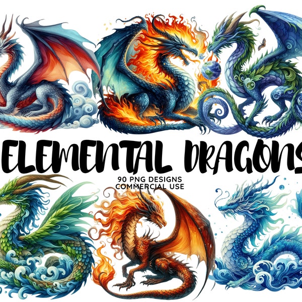 Elemental Dragon - Etsy