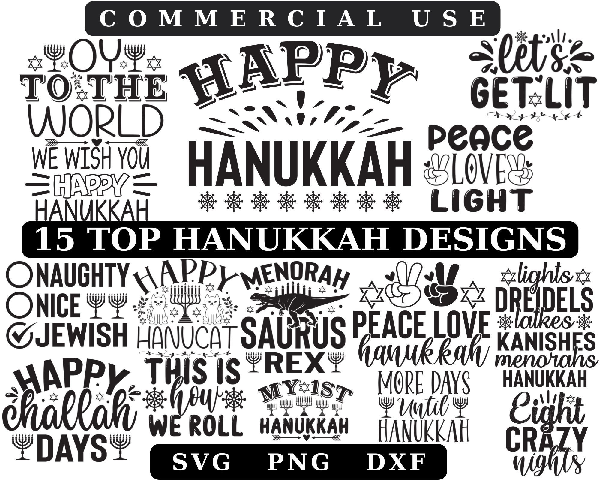 Hanukkah Svg Bundle Funny Hanukkah Svg Chanukkah Svg Happy - Etsy