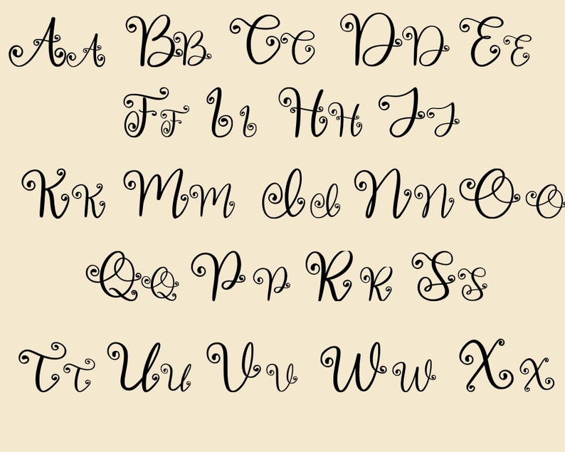 6 Monogram Trendy Wreaths SVG Bundle Monogram Alphabets | Etsy