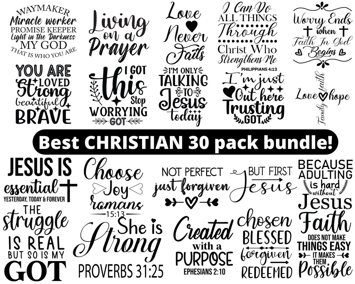 Christian & God Bundle SVG Designs Jesus Svg Religious Svg - Etsy