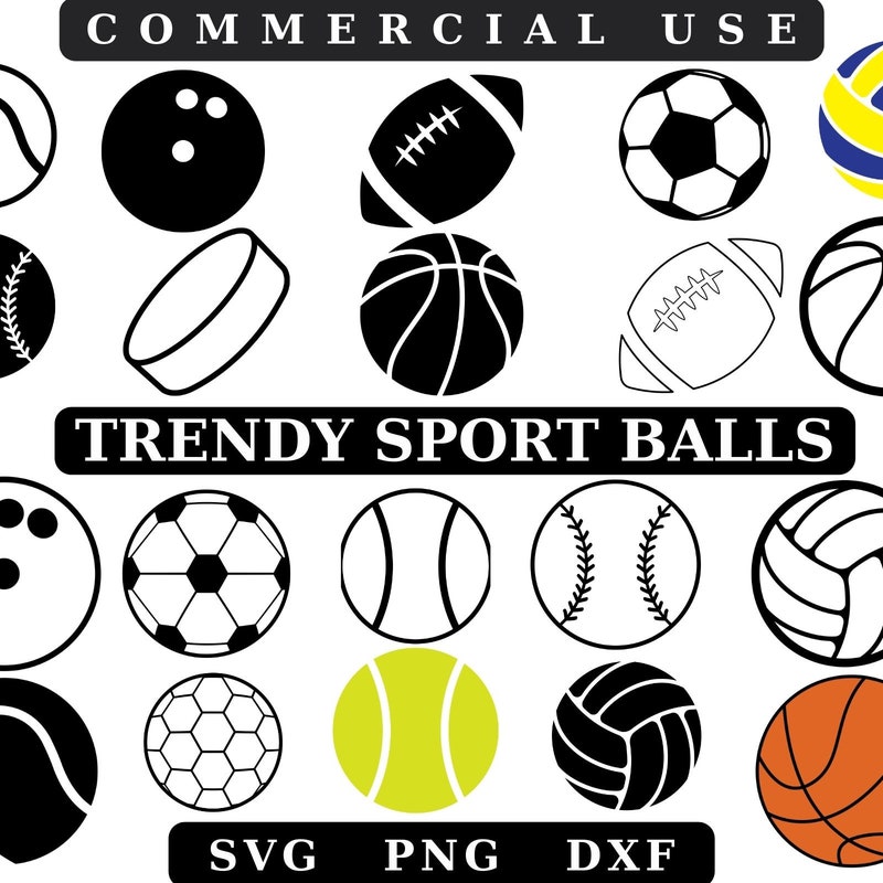 Sports Balls Svg - Etsy